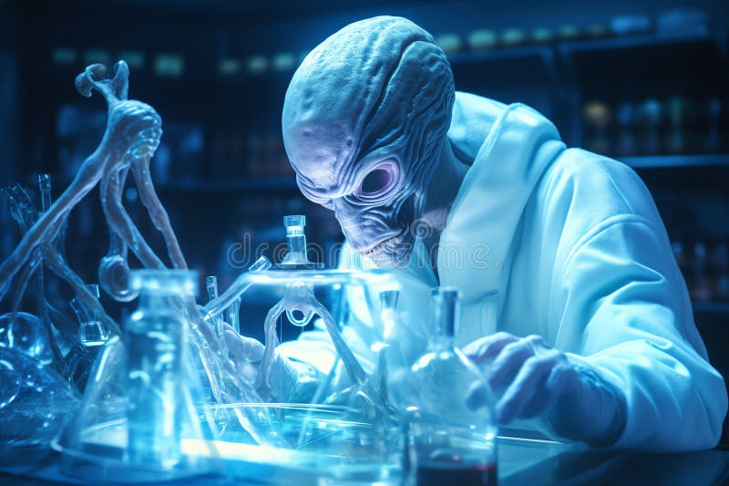 Extraterrestrial Entity Conducting Experiments in a Lab Sci Fi ...