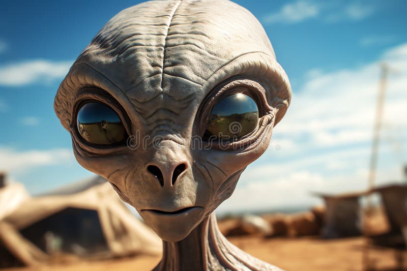 Extraterrestrial Life Form Communicating with Earth Sci Fi Illustration ...