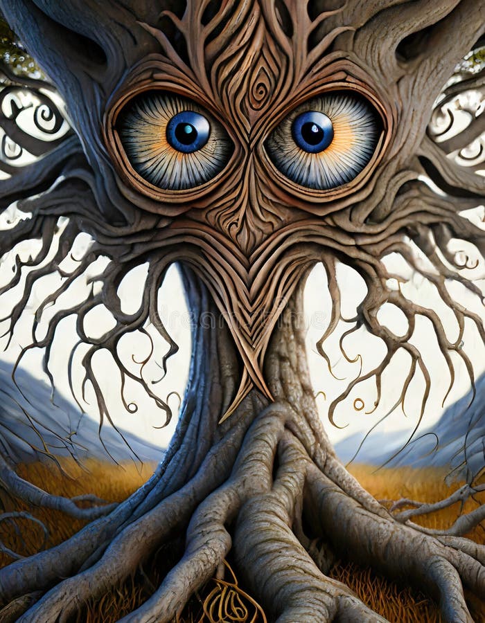 Tree creature stock illustration. Illustration of plant - 295956442