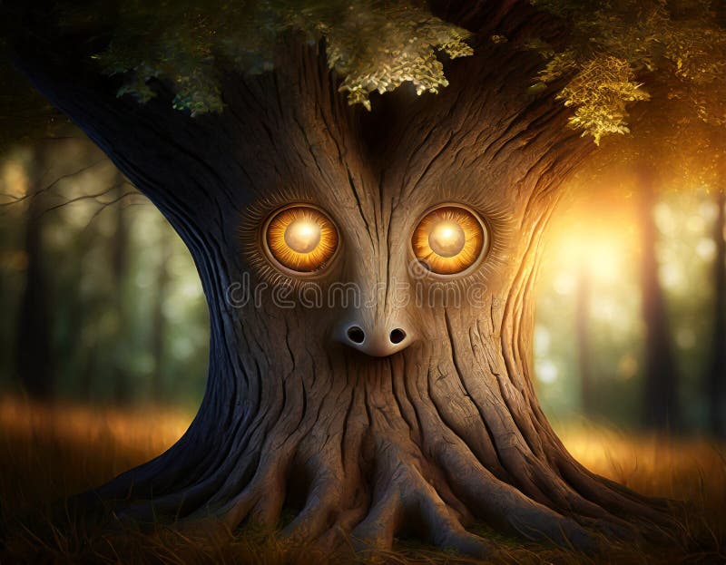 Tree creature stock illustration. Illustration of ancient - 295956450