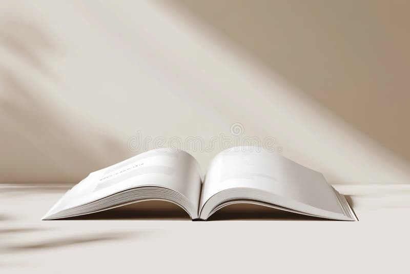Blank Open White Book Template As a Product Images for Designers Stock ...