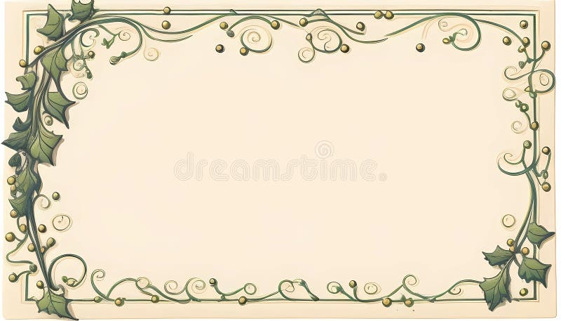 Floral Vine Border Design, Made with Generative AI Stock Illustration ...