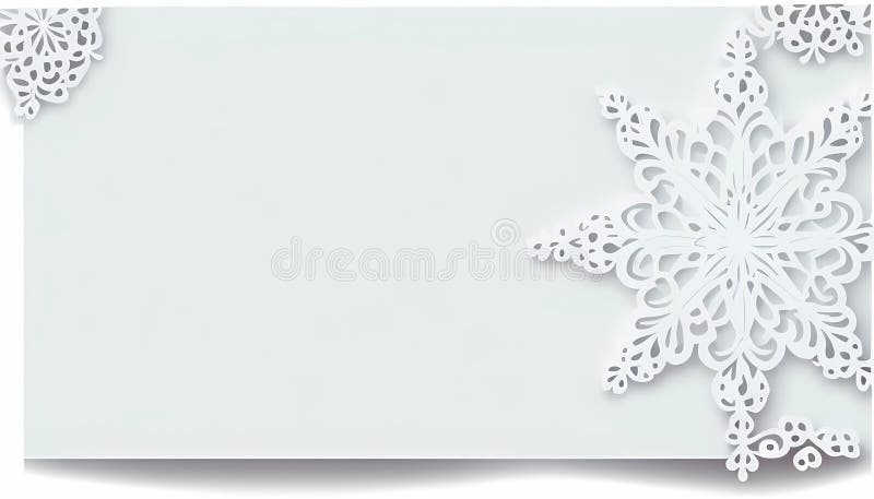 Delicate Snowflake Corner, Made with Generative AI Stock Illustration ...