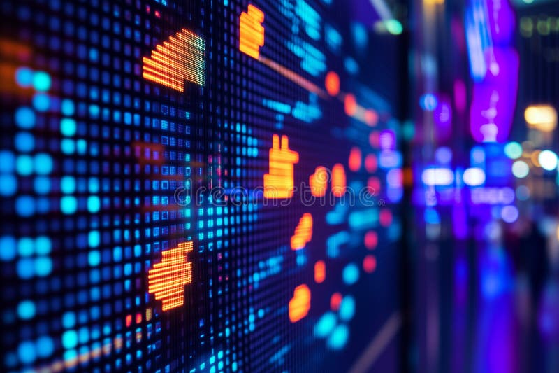 Abstract Multi-color Digital Screen Close-up Image As a Background ...