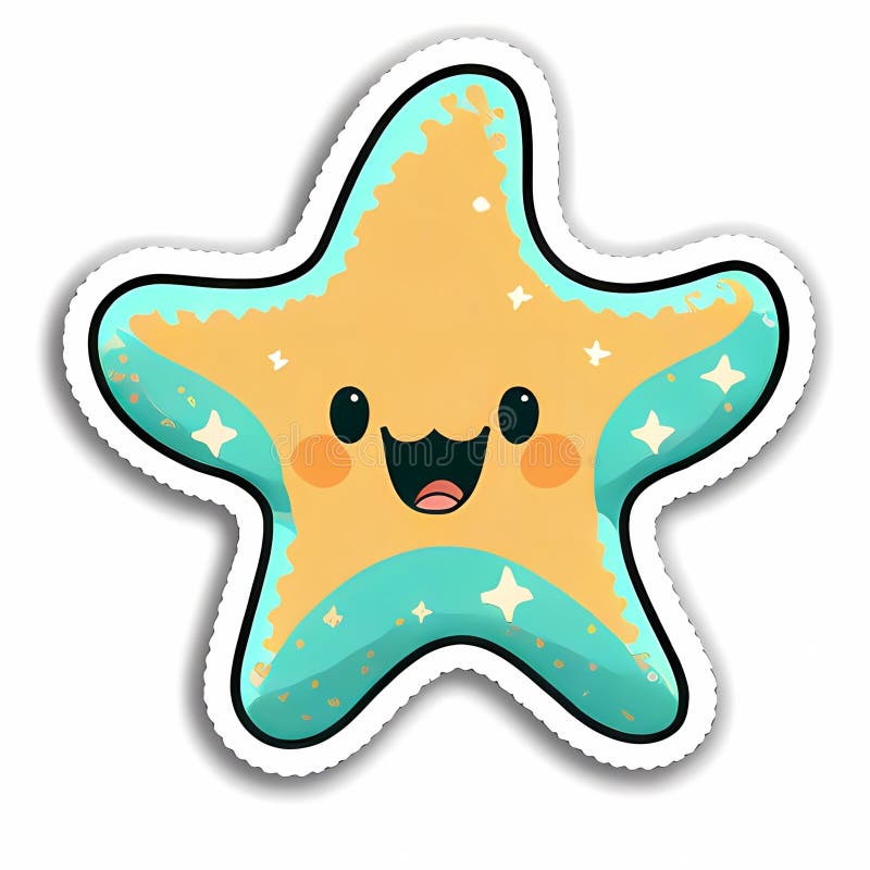 Kawaii Focus Sticker, Made with Generative AI Stock Image - Image of ...