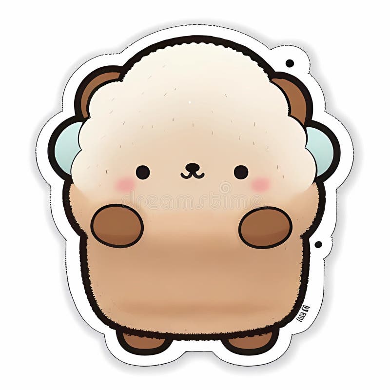 Kawaii Focus Sticker, Made with Generative AI Stock Photo - Image of ...
