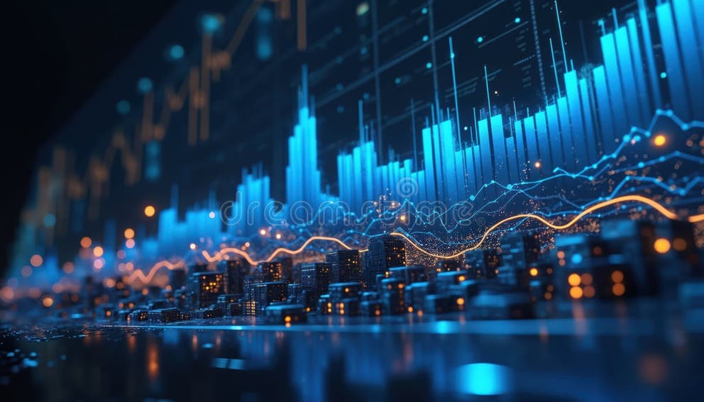 AI-generated Image Features Financial Metrics Graphs and Charts on ...