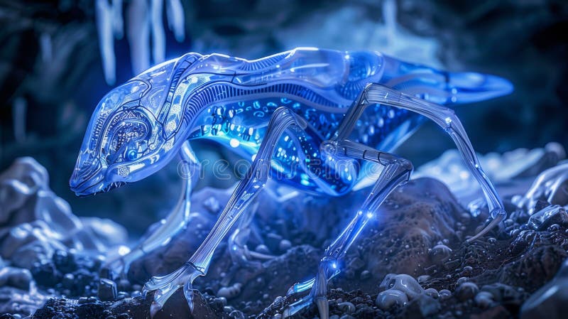 Ultra-Realistic Illustration of a Silicone-Based Alien Animal in Alien ...