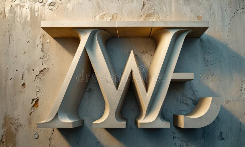 A Wall with a Letter "W" on it. Stock Illustration - Illustration of ...