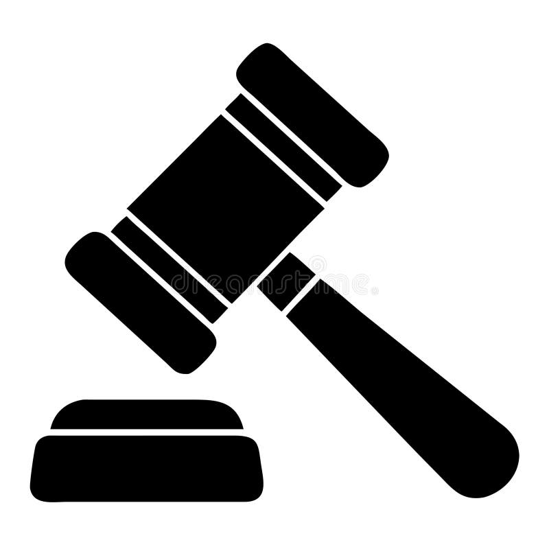 Legal Gavel Vector for Justice and Law Concepts Stock Illustration ...