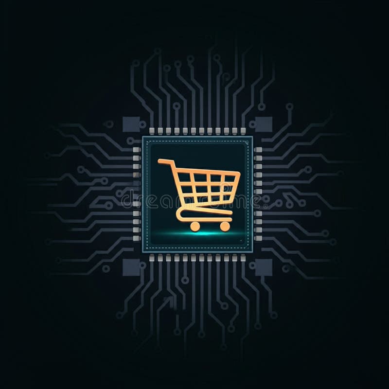 AI-Generated Image: Shopping Cart in a Retail Setting Stock ...
