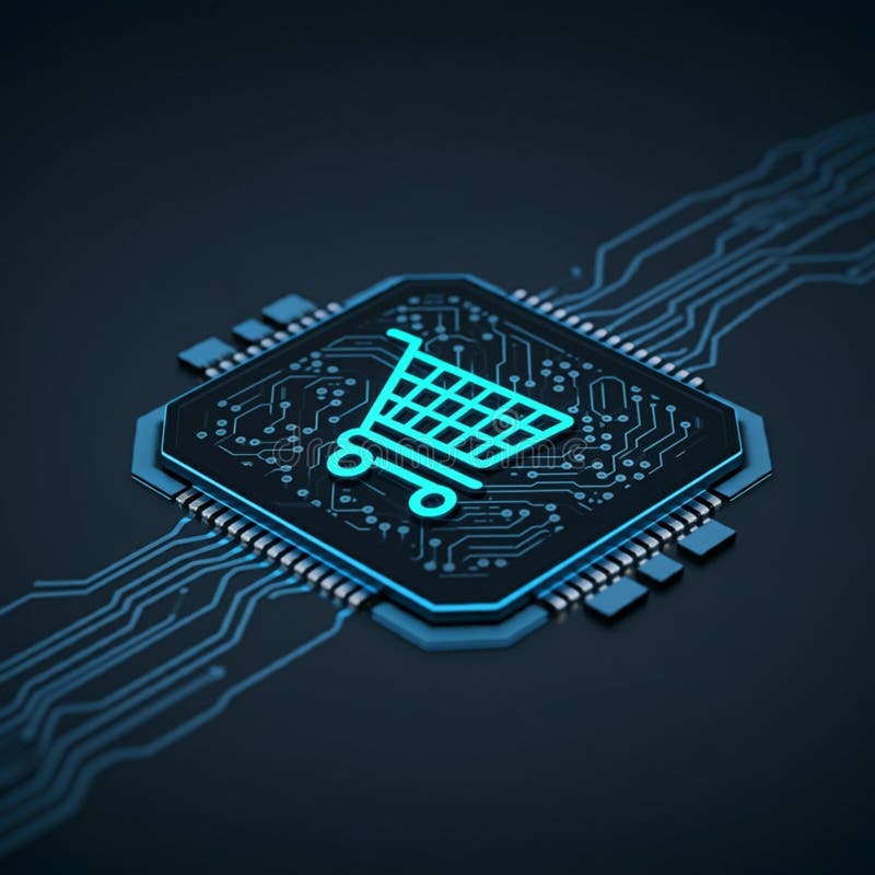 AI-Generated Image: Shopping Cart in a Retail Setting Stock ...