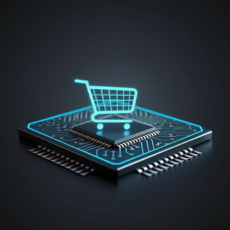 AI-Generated Image: Shopping Cart in a Retail Setting Stock ...