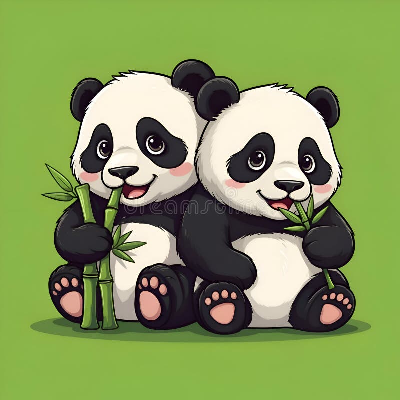 AI-Generated Adorable Panda Cubs: Playful Companions with Bamboo Stock ...
