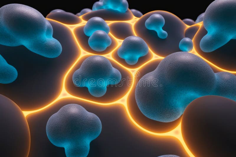 AI Generated Image of a 3D Abstract Cellular Environment Stock ...