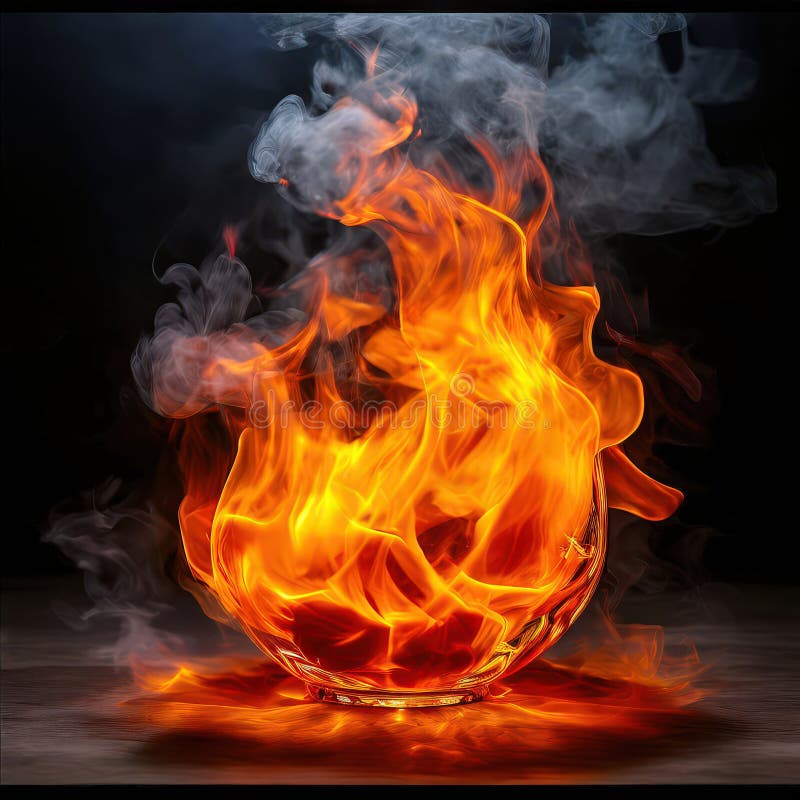 An Ai Generated Image, Fire Element Stock Illustration - Illustration ...