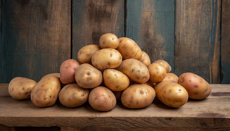 A pile of potatoes stock illustration. Illustration of edibles - 295241465