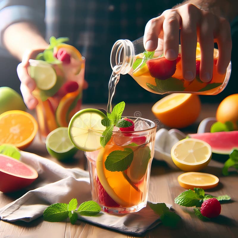 Fruity refreshments stock illustration. Illustration of finger - 293310003