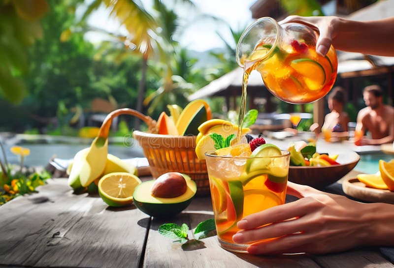 Fruity refreshments stock illustration. Illustration of bottle - 293310024