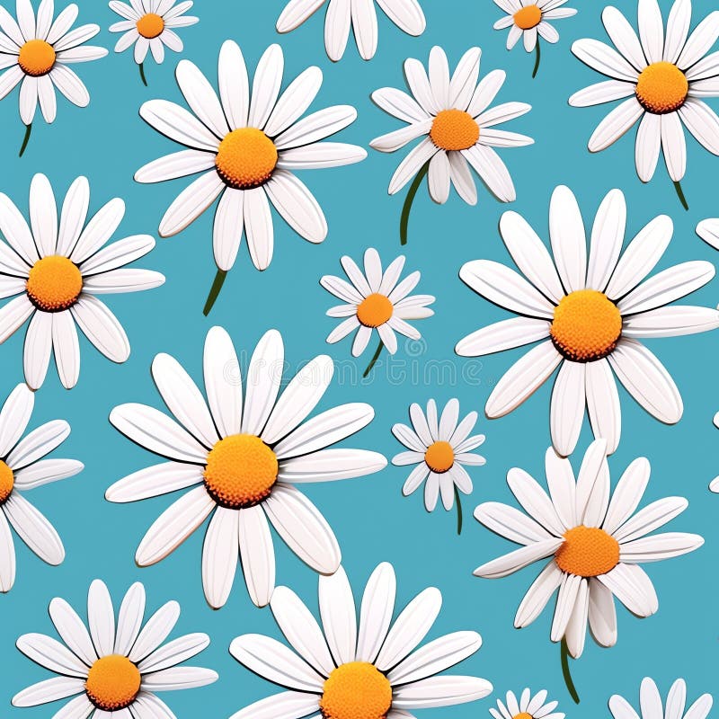 Pop Art Daisy Wallpaper stock illustration. Illustration of accent ...