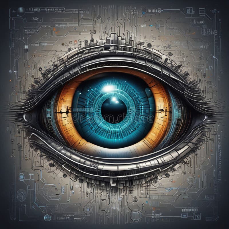 Precision in Focus: a Technical Eye Perspective Stock Illustration ...