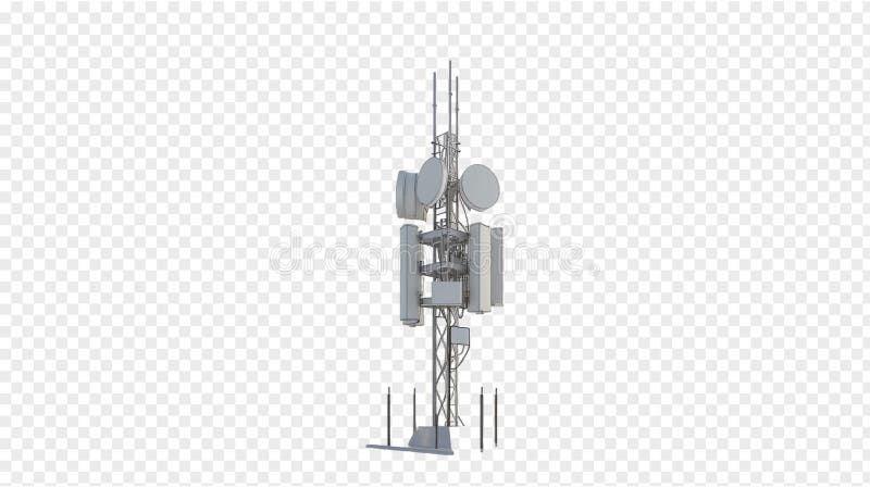 5G Network Tower Realistic Photo Stock Illustration - Illustration of ...