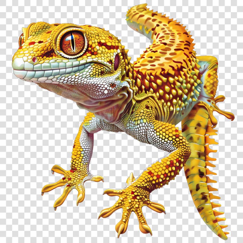 Gecko Transparent Background Realistic Element Stock Illustration ...