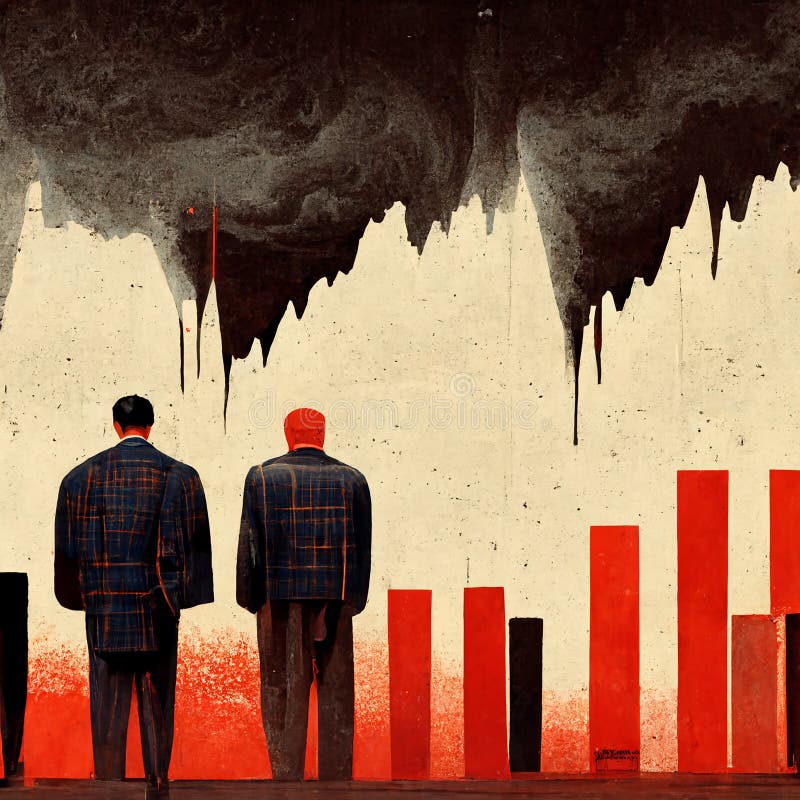 AI Generated Image. Global Economic Crisis and Recession Concept Stock ...