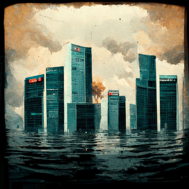 AI Generated Image. Global Economic Crisis and Recession Concept Stock ...