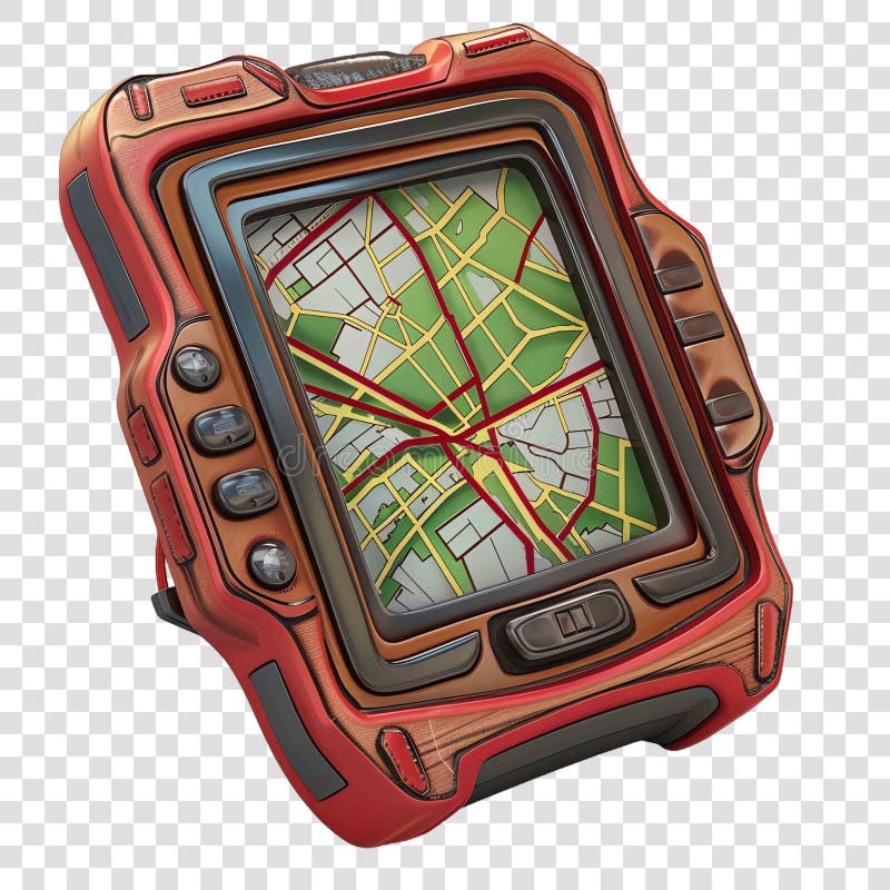 GPS Device Transparent Background Realistic Element Stock Illustration ...