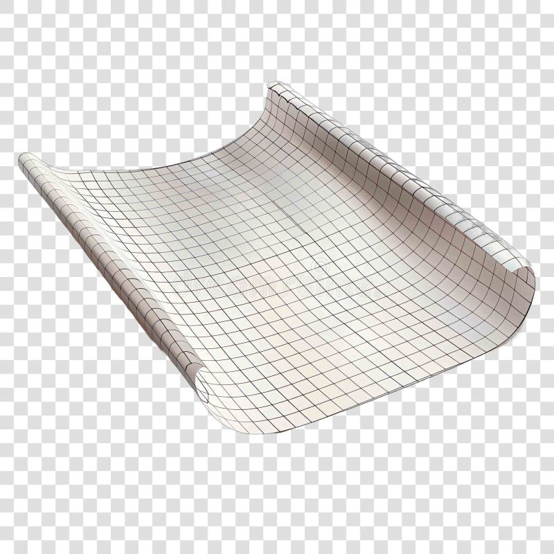 Graph Paper Transparent Background Realistic Element Stock Illustration ...