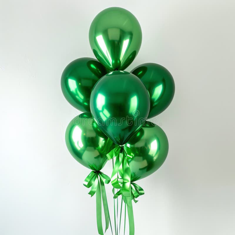 Green Rectangular Shaped Foil Balloon Stock Illustration - Illustration ...