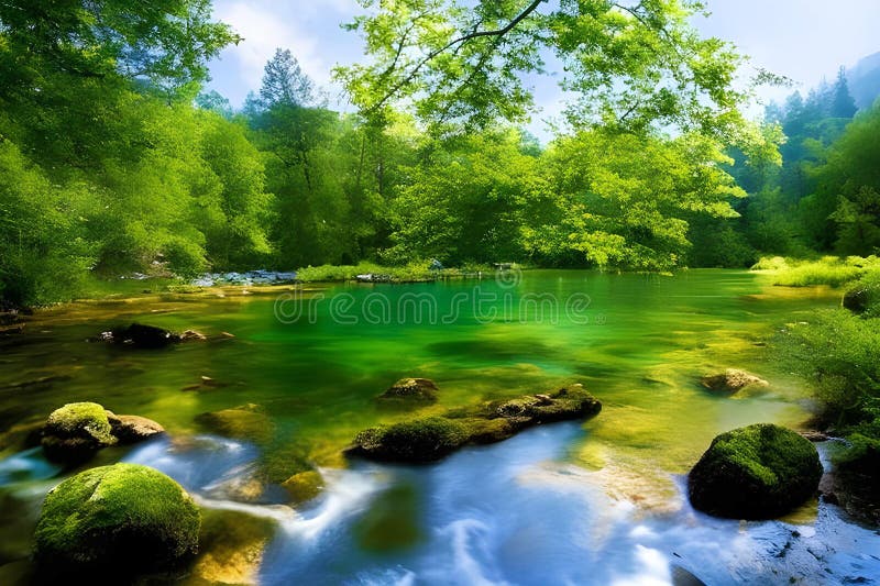 Green River: an Example of Bodies of Water with Algae Stock ...