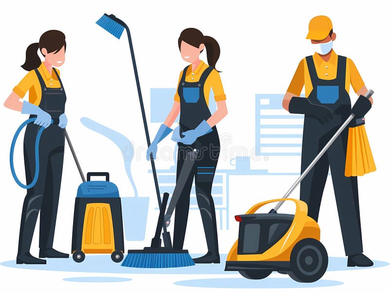 AI-Generated Image of a Group of People are Cleaning a Building Stock ...