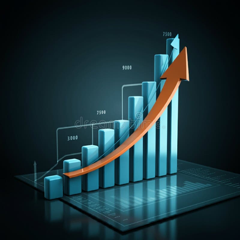 AI-Generated Image: Growth Chart Depicting Business Success Stock ...