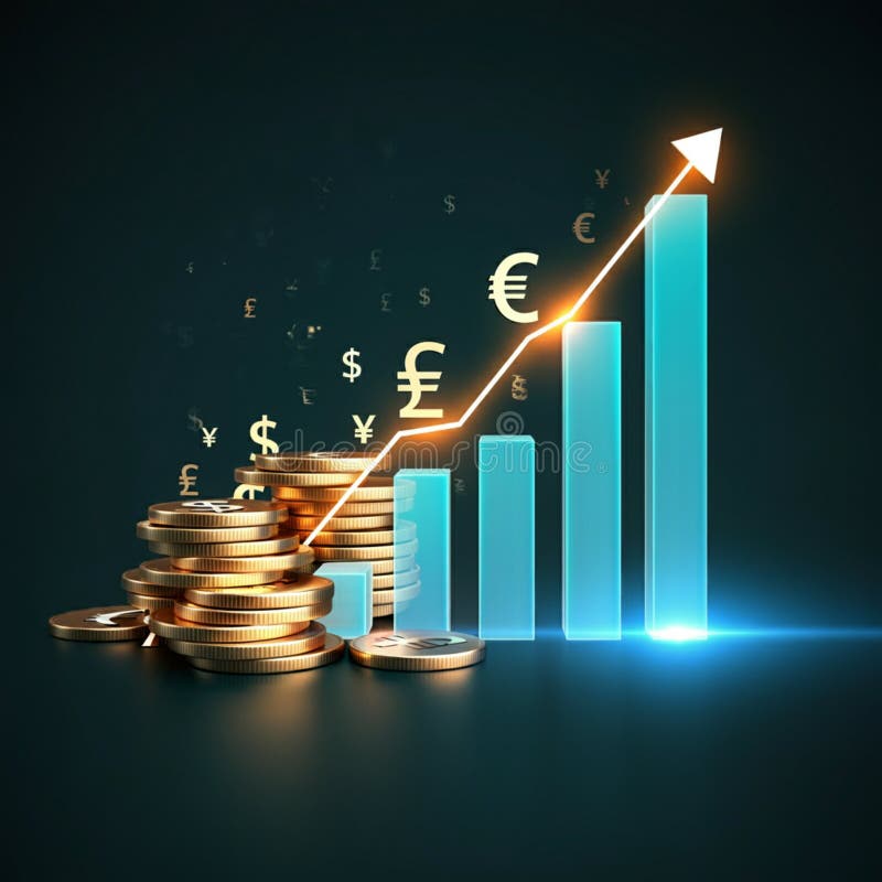 AI-Generated Image: Growth Chart Depicting Business Success Stock ...