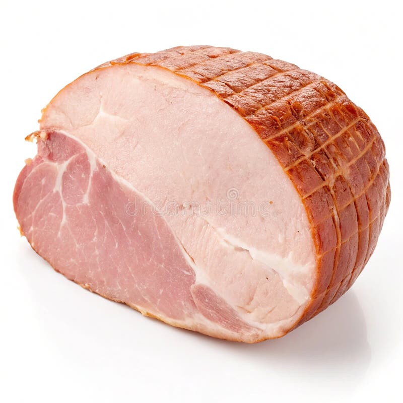 Ham on White Background with Transparent View - AI-Generated Food ...