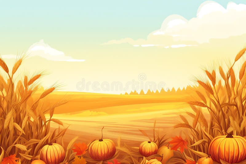 Harvest-themed Scrapbook Vector Background Stock Illustration ...
