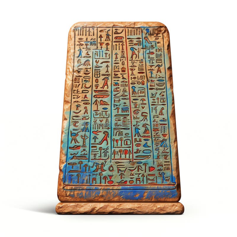 Hieroglyphic Inscriptions on a Stone Tablet or Wall Illustration Stock ...