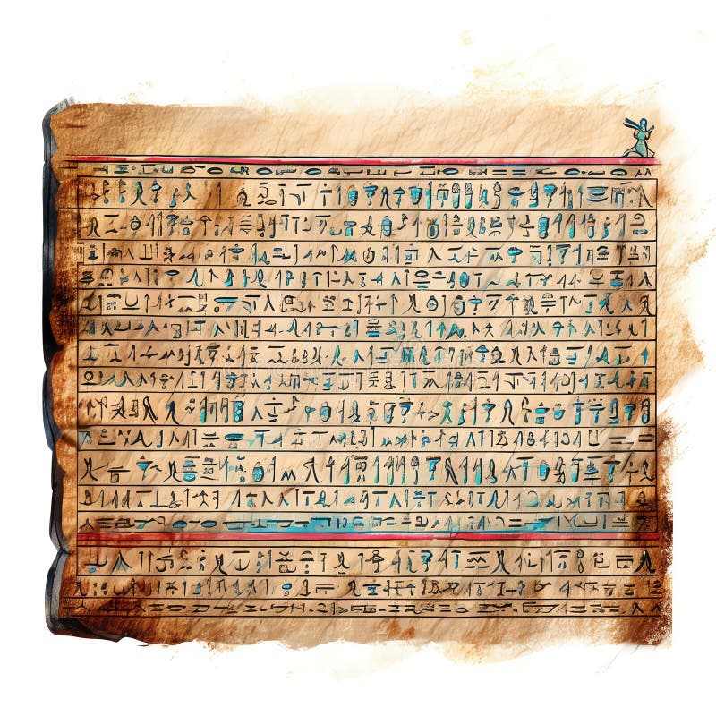 Hieroglyphic Inscriptions on a Stone Tablet or Wall Illustration Stock ...