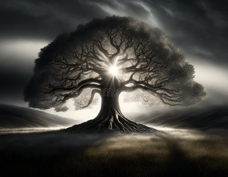 Yggdrasil, the Tree of Life Stock Illustration - Illustration of ...