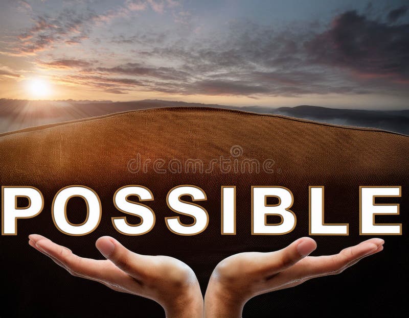 Hand Next To the Word Possible. Stock Illustration - Illustration of ...