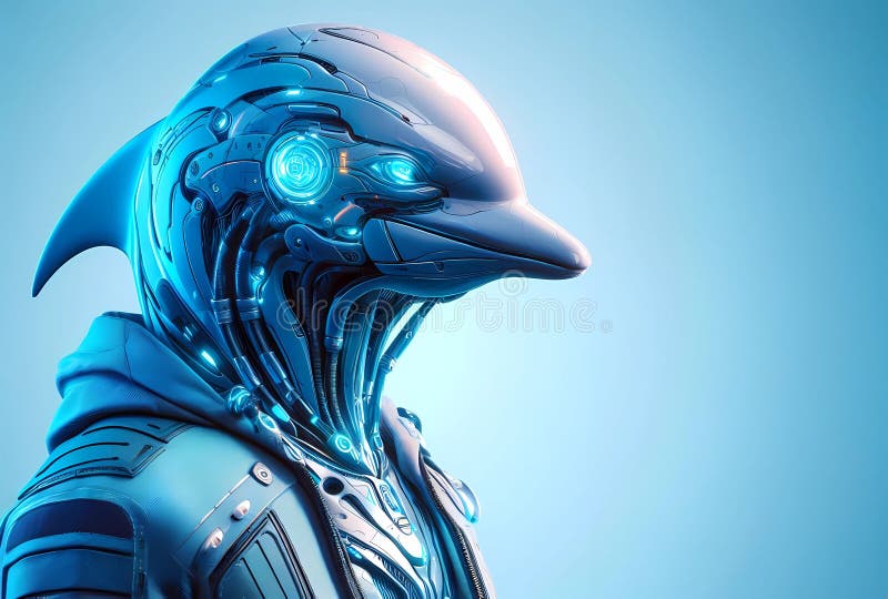 Dolphin Cyborg Animal Detailed Infographic, Full Details Anatomy Poster ...