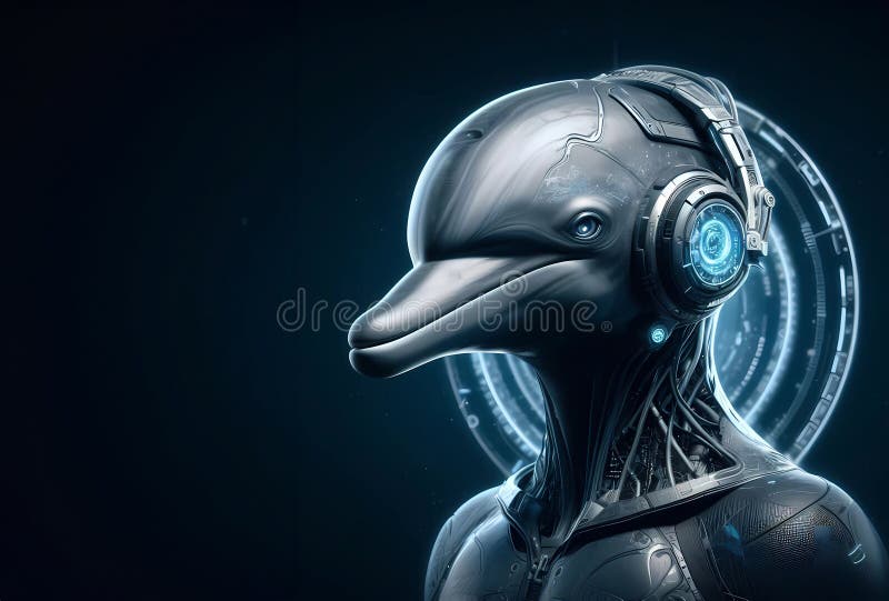 Dolphin Cyborg Animal Detailed Infographic, Full Details Anatomy Poster ...