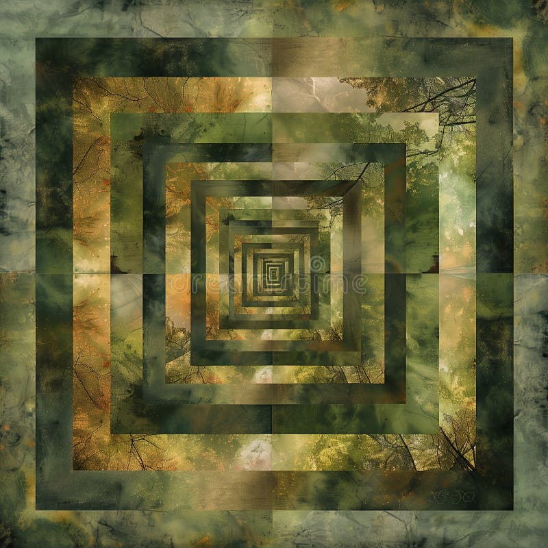 AI-generated Image: "Infinite Forest Spiral Blending into Nature S ...