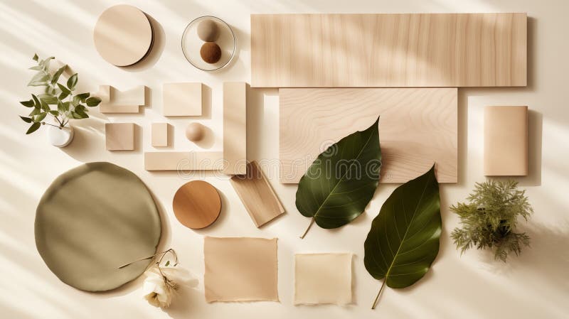 AI Generated Image - Interior Design Moodboard with Natural Materials ...