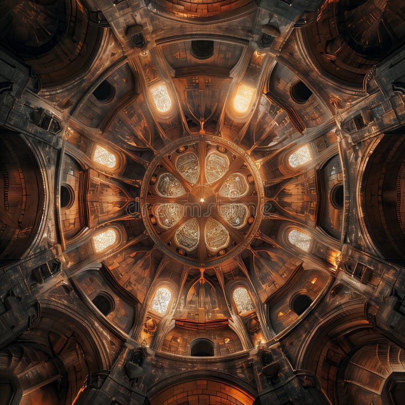 AI-generated Image: "Intricate Cathedral Ceiling Captured from a Unique ...