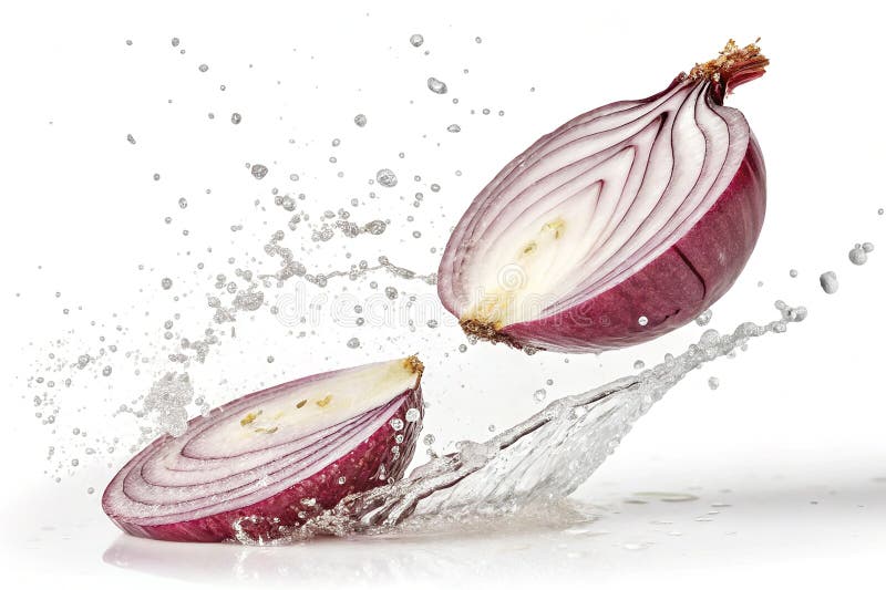 Onion Jumping Slice Isolated on Transparent Background Stock ...