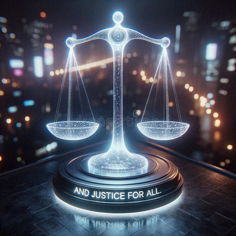 AI-Generated Image: Justice Symbol Balance with "and Justice for All ...