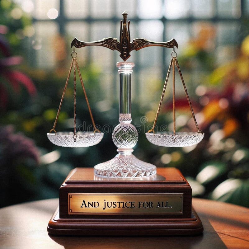 AI-Generated Image: Justice Symbol Balance with "and Justice for All ...